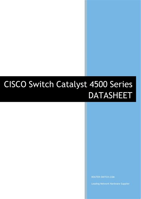 Ppt Cisco Switch Catalyst 4500 Series Datasheet Powerpoint Presentation Id 7696059