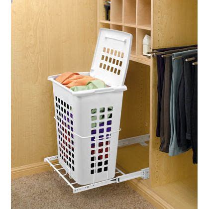 Rev A Shelf HPRV 1925 S Pullout Hamper W Lid Laundry Room Storage Shelves Small Laundry