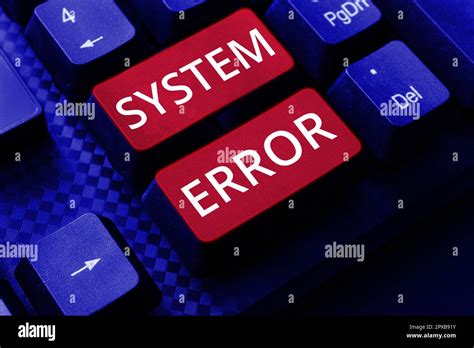 Hand Writing Sign System Error Business Concept Technological Failure Software Collapse Crash