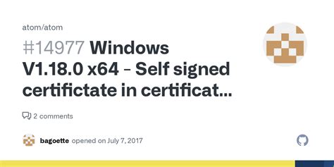 Windows V1180 X64 Self Signed Certifictate In Certificate Chain