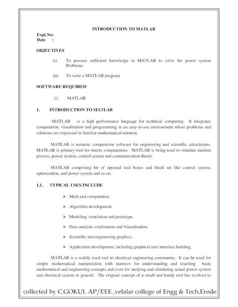Pdf Ee6711 Power System Simulation Lab Manual Dokumentips