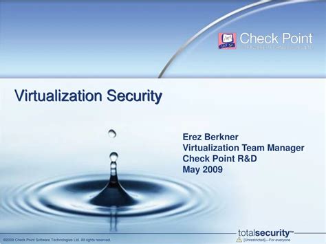 PPT Virtualization Security Overview For Check Point Erez Berkner Virtualization Team