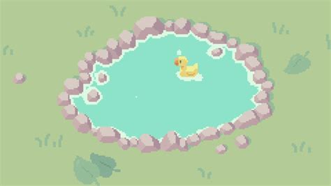 Pixel Art Pond Shader Created Using Perlin Noise By Laundrypile On