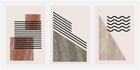 Premium Vector Mid Century Wall Art Decoration