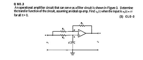 Solved Q NO 3 An Operational Amplifier Circuit That Can Chegg Com