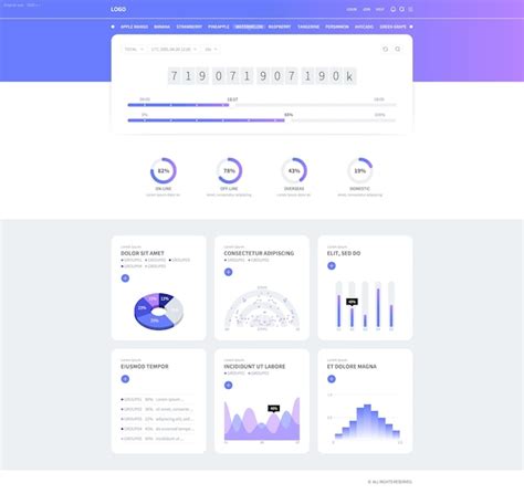 Premium Vector Responsive Website Template For Dashboard