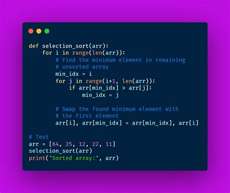 Jahaidul Islam On Linkedin Datastructures Pythonprogramming Datanerd Selectionsorting