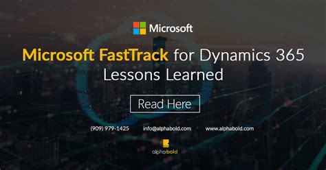 Microsoft FastTrack For Dynamics 365 Lessons Learned