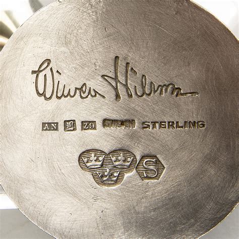 Wiwen Nilsson Sex Cocktailbägare Silver Lund 1974 Bukowskis
