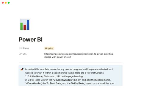Course Syllabus Tracker Notion Template