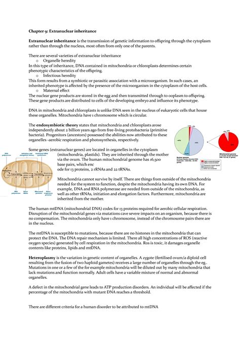 Genetics Chapter 9 Chapter 9 Extranuclear Inheritance Extranuclear Inheritance Is The