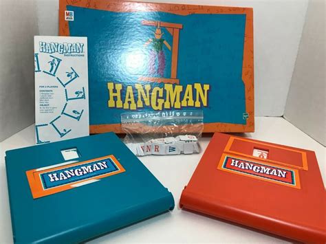Classic Hangman Word Guessing Board Game Vintage Milton Bradley