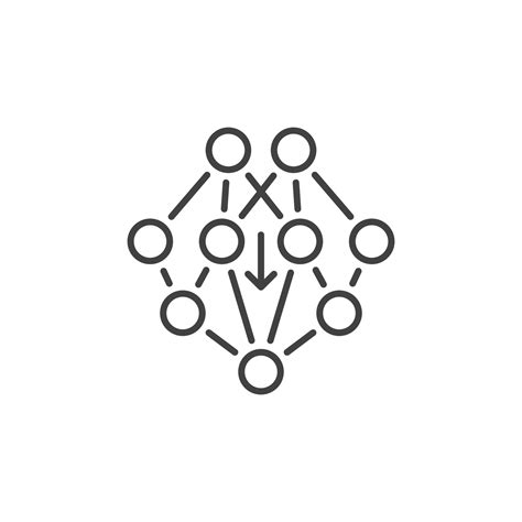 Neural Network Vector Concept Minimal Line Icon Or Symbol 22821375 Vector Art At Vecteezy