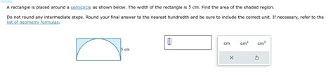 Solved A Rectangle Is Placed Around A Semicircle As Shown Chegg Com