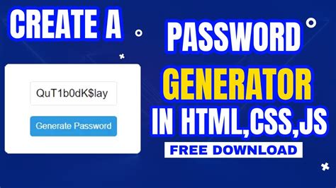 Build Your Own Password Generator Script In Html Javascript And Css