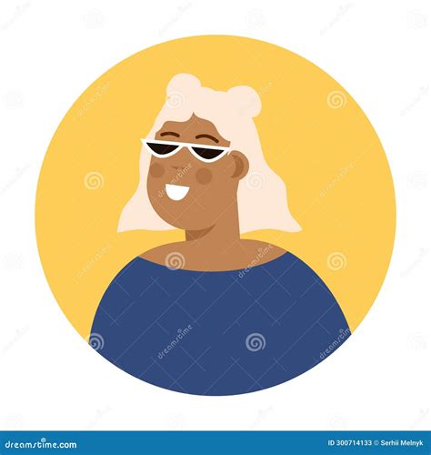 Modern Circle Avatar Stock Vector Illustration Of Head 300714133