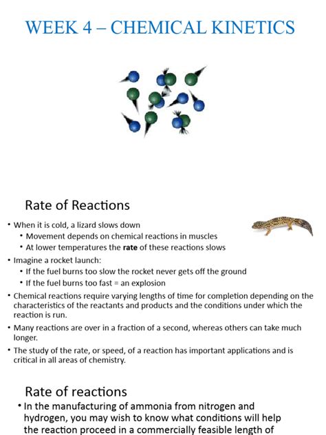 Week 4 Physical Chemistry 2021 Pdf Reaction Rate Chemical Reactions