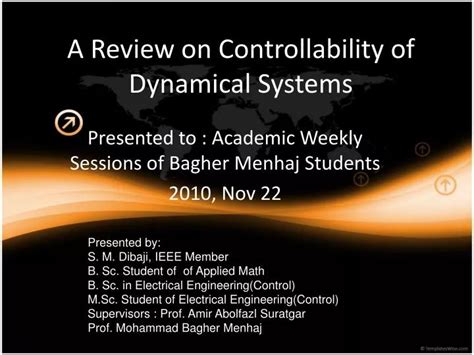 PPT A Review On Controllability Of Dynamical Systems PowerPoint Presentation ID