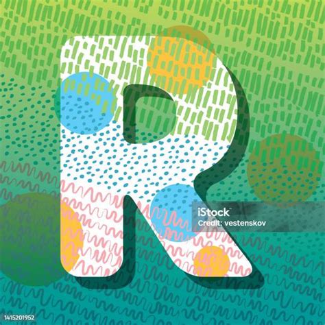 스케치 패턴 유기 둥근 알파벳 상쾌한 벡터 일러스트 레이 션 알파벳 R에 대한 스톡 벡터 아트 및 기타 이미지 알파벳 R