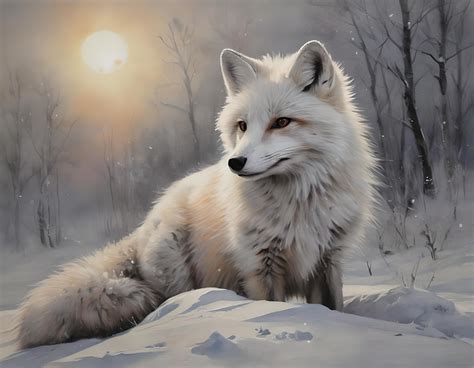 Download Polar Fox Snow Fox Ice Fox Royalty Free Stock Illustration