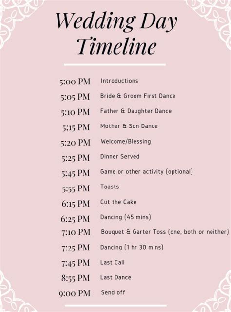 Wedding Reception Program Template