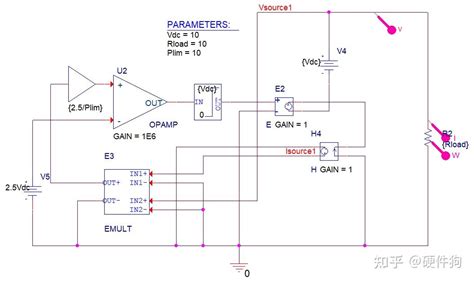【各种轮子1】基于pspice的限流电压源仿真建模 知乎
