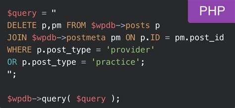 Efficiently Deleting Wordpress Posts Using Sql Tanner Record