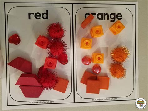 Essential Series Color Sorting Mats Pre K Printable Fun