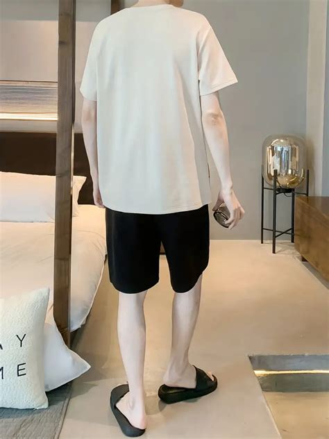 2pcs 만화 귀여운 호랑이 프린트 남성 패션 편안한 여름 의류 세트 캐주얼 그래픽 티셔츠 티 탑 및 반바지 Temu