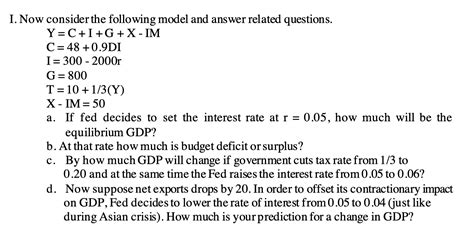 Solved Now Consider The Following Model And Answer Related Chegg