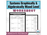 Solving Systems Of Equations Using Substitution Elimination And Graphically Worksheet By Teach