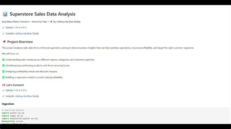Datascience Python Salesanalysis Internship Salesdata Adithya