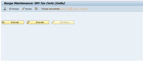 J INCT SAP Tcode Num Range For EWT Certificate India Transaction Code