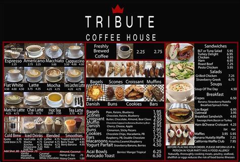 The Coffee House Menu Keven Eason