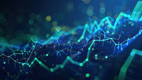Computer Generated Image Of An Electric Blue Graph In A Dark Forest Setting Stock Illustration