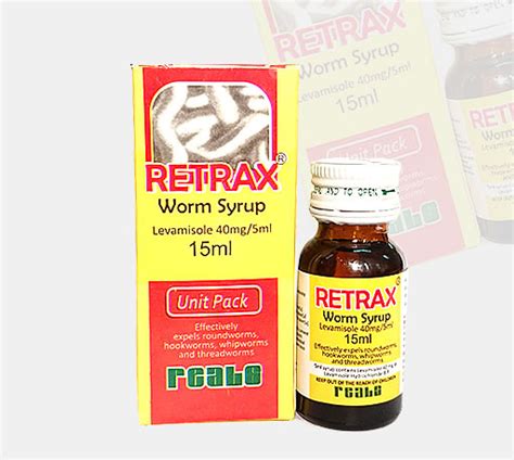 Retrax Syrup Levamisole 40mg X15ml Medecify