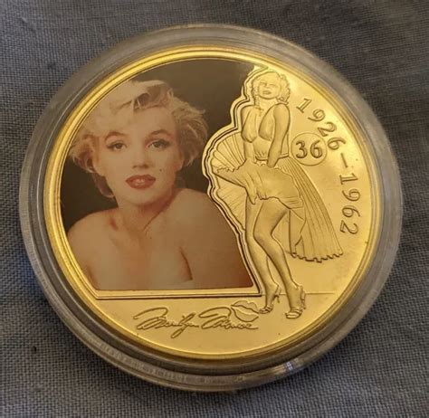 Marilyn Monroe Gold Coin Signature Sex Symbol Oscar Winner Hollywood