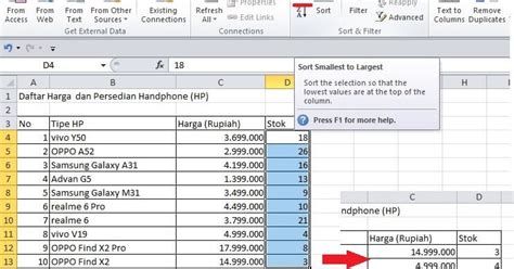 Cara Mengurutkan Data Di Excel Dengan Perintah Sort
