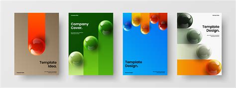 밝은 사실적인 공 전단지 일러스트 번들 클린 배너 A4 벡터 디자인 레이아웃 구성 A4 용지에 대한 스톡 벡터 아트 및 기타 이미지 A4 용지 개념 개체 그룹