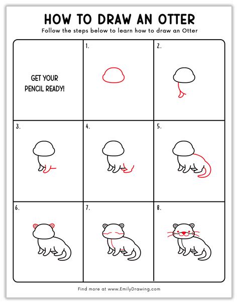How To Draw An Otter Emily Drawing