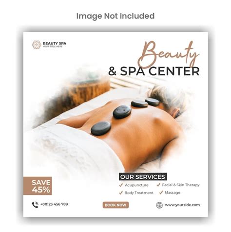 미용 및 스파 소셜 미디어 또는 인스타그램 포스트 템플릿 디자인 프리미엄 Psd 파일