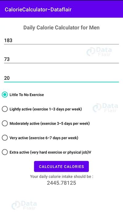 Android Kotlin Project Calorie Calculator App Dataflair