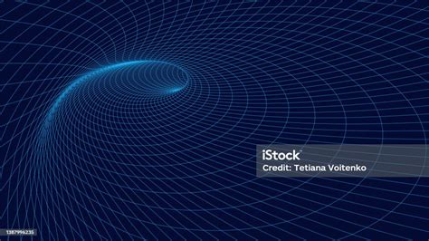 와이어프레임 터널 원근 그리드 배경입니다 어두운 배경에 간단한 선 벡터 그림입니다 0명에 대한 스톡 벡터 아트 및 기타 이미지 0명 3차원 형태 개념 Istock