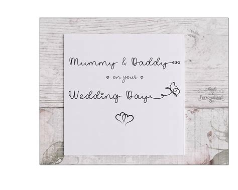 Mummy And Daddy On Your Wedding Day Card Mummy And Daddys Wedding Day