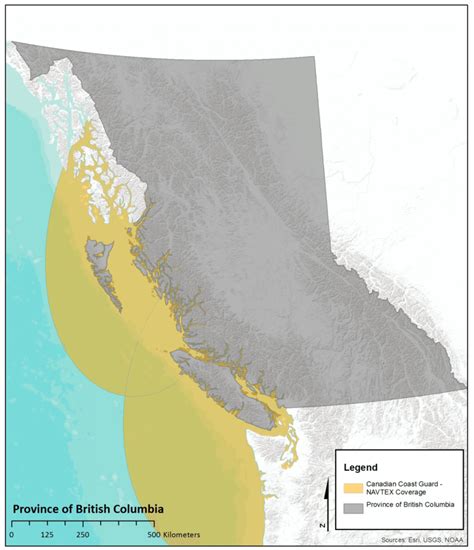 Canadian Coast Guard Pacific Coast Navtex Coverage Download