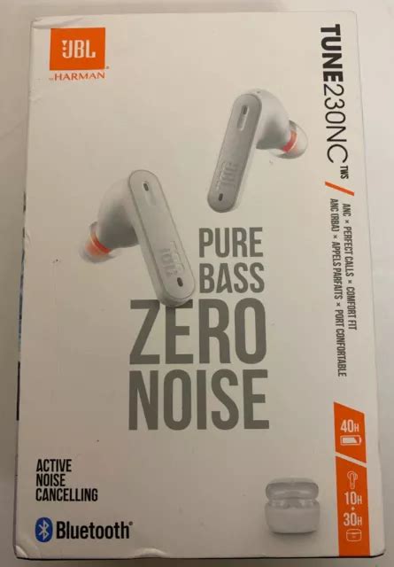 JBL TUNE NC Tws True Wireless Bluetooth Noise Cancelling Headphones White New