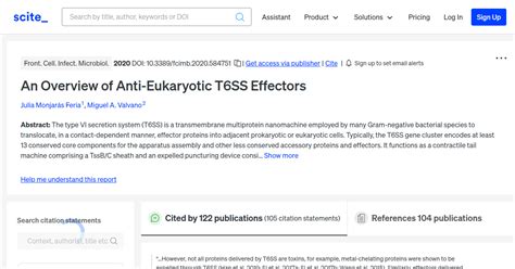 An Overview Of Anti Eukaryotic T6ss Effectors [scite Report]