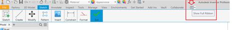 Inventor Command Line Ribbon Is Showing Simplified Icons Missing Items