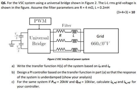 Solved Q6 For The Vsc System Using A Universal Bridge Shown In Figure