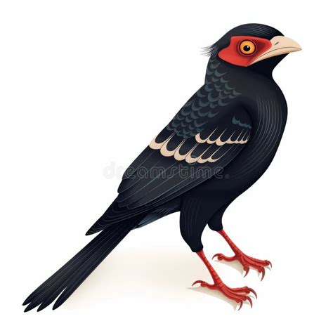 Vibrant Isometric Bird Illustration On White Background Generative Ai Stock Illustration
